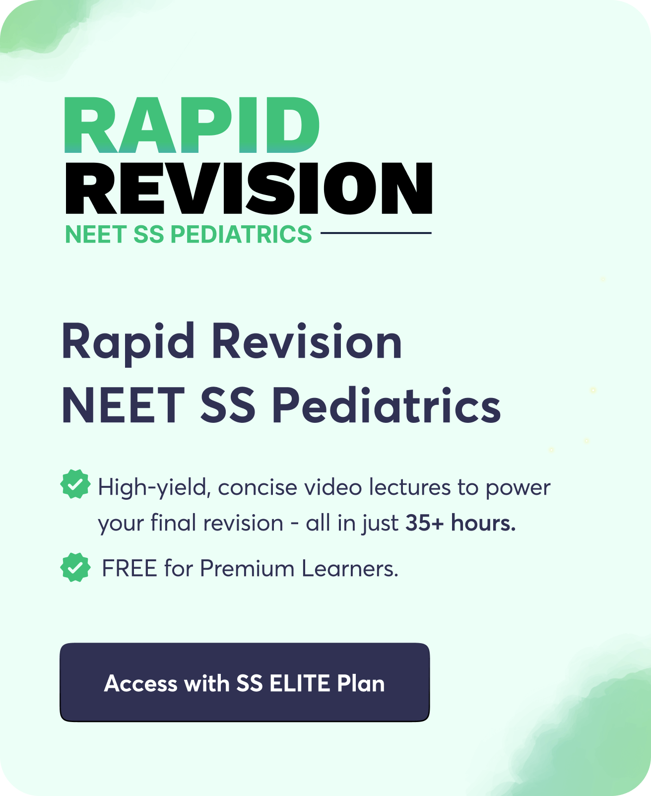 NEET SS Pediatrics Preparation Online -NEET SS Coaching Online